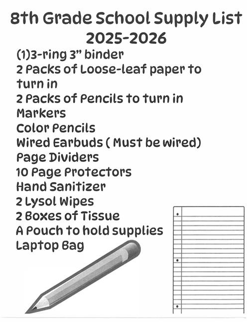 School Supply List